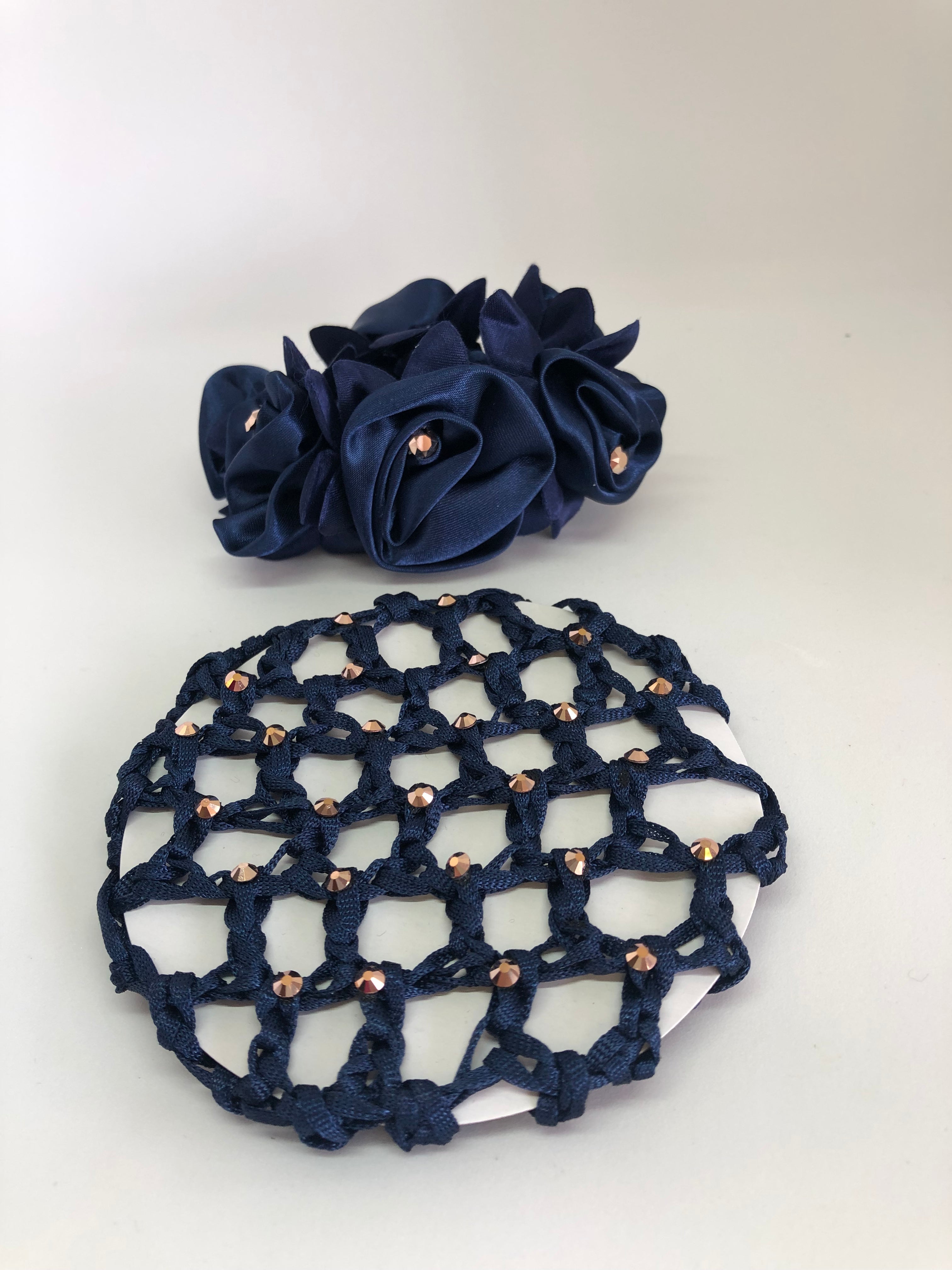 Thick Bun Nets with Rose Gold Crystals – Zafina